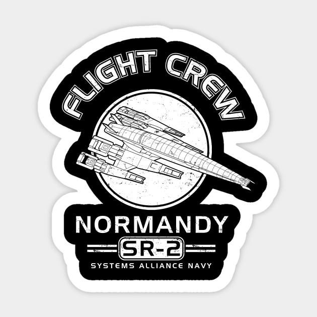 Normandy Flight Crew Mass Effect Sticker Teepublic
